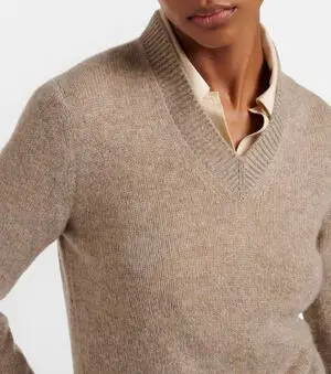 THE ROW Nalini Cashmere V-neck Sweater