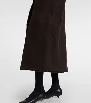 THE ROW Anaya Hooded Shearling-trimmed Suede Coat