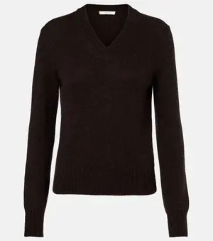 THE ROW Nalini Knitted Cashmere Top - Brown