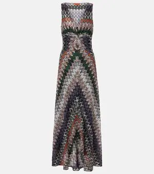 Missoni Zigzag Lamé Maxi Dress - Multicoloured