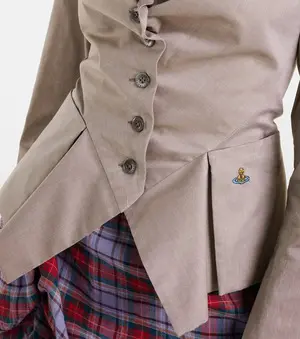 VIVIENNE WESTWOOD Peplum Cotton Poplin Shirt