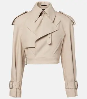 Wardrobe.NYC Cotton Trench Coat - Beige
