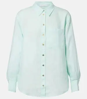 Heidi Klein Corfu Linen Shirt - Blue