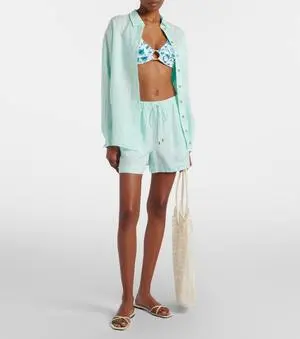 Heidi Klein Corfu Linen Shirt - Blue