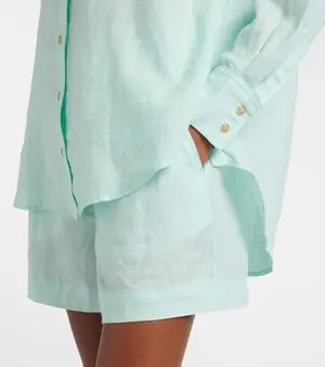 Heidi Klein Corfu Linen Shirt - Blue