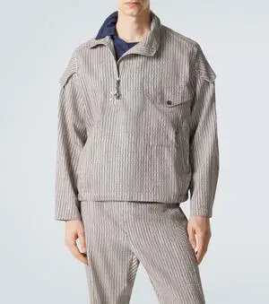 KIKO KOSTADINOV Farkas Cotton And Linen-blend Jacket - Multicoloured