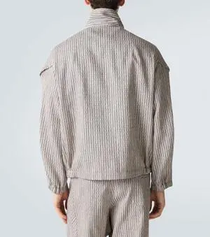 KIKO KOSTADINOV Farkas Cotton And Linen-blend Jacket - Multicoloured
