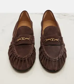 Valentino Garavani Vlogo Suede Loafers