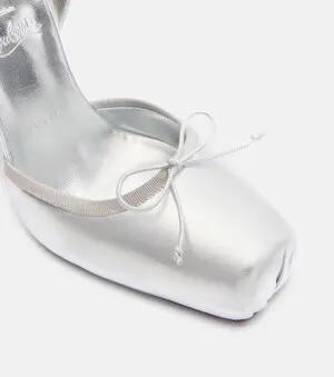 CHRISTIAN LOUBOUTIN Cassia Metallic Leather Pumps - Silver