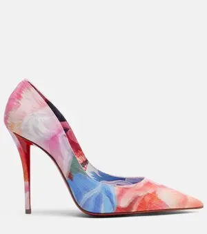 CHRISTIAN LOUBOUTIN Miss Z Floral Chine Pumps