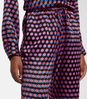 Dries Van Noten Polka-dot Silk Wide-leg Trousers - Black