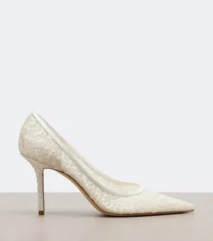 JIMMY CHOO Love Embroidered Tulle Pumps