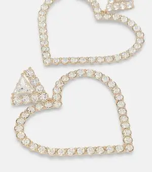 Valentino Garavani Cour Royal Embellished Heart Earrings