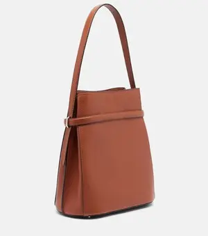 TOTEME Belted Leather Tote Bag - Brown
