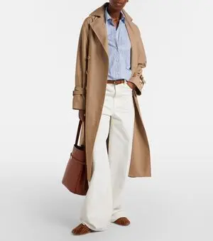 TOTEME Belted Leather Tote Bag - Brown