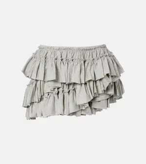 Dries Van Noten Ruffled Asymmetric Miniskirt