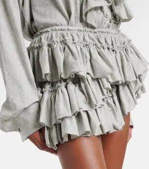 Dries Van Noten Ruffled Asymmetric Miniskirt