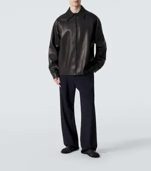 THE ROW Mount Leather Jacket - Black