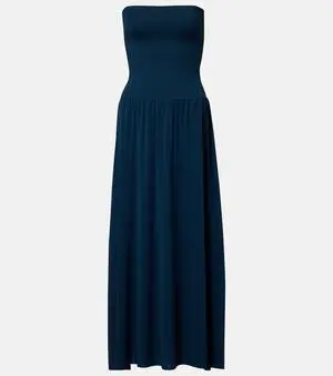 ERES Oda Crepe Jersey Maxi Dress - Blue
