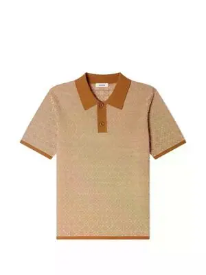 Sandro Square Cross Polo Shirt - Neutrals