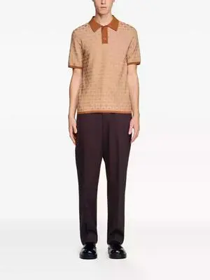 Sandro Square Cross Polo Shirt - Neutrals