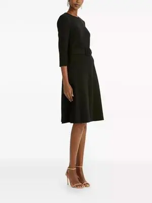 Oscar De La Renta Split-sleeve Wool-blend Midi Dress