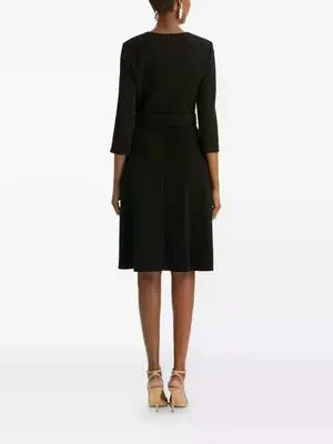 Oscar De La Renta Split-sleeve Wool-blend Midi Dress