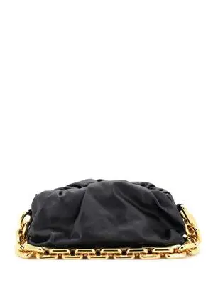 Bottega Veneta The Chain Pouch Leather Shoulder Bag Black