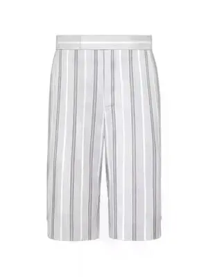 Thom Browne Striped Cotton Shorts - Grey