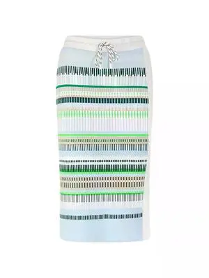 MARCCAIN Drawstring Striped Skirt - Blue