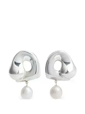 Agmes X Simone Bodmer-turner Large Sandra Drop Earrings - Silver