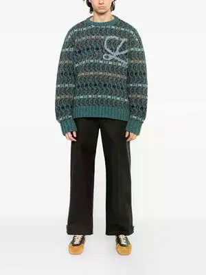 Loewe Anagram" Patterned Round Neck Jumper