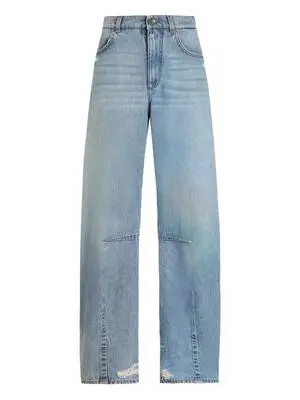 Dolce & Gabbana Paneled Distressed Jeans - Blue