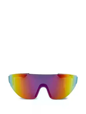 Nike Biker-Frame Mirrored Sunglasses Blue