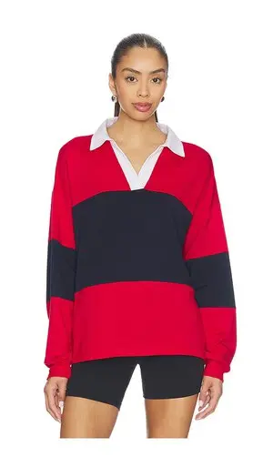 Splits59 Katie Fleece Rugby Pullover - Red