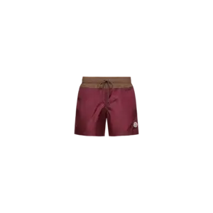 Moncler Contrast Swim Shorts - Red