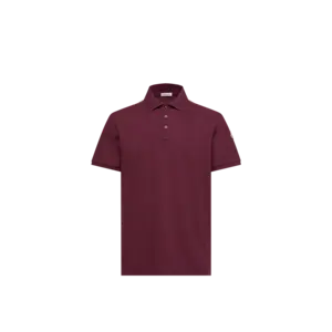Moncler Moncler Tricolor-trimmed Cotton Piquet Polo Shirt Red