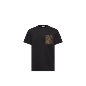 Moncler Paisley Print Cotton T-shirt - Blue