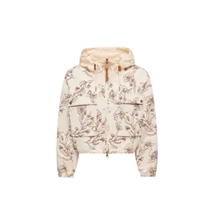 Moncler Nepeta Hooded Floral Print Jacket - Multicolour