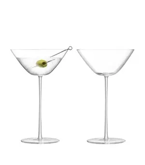 LSA INTERNATIONAL Set Of 2 Bar Culture Cocktail Glasses - Clear