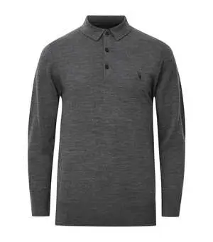 ALLSAINTS Merino Wool Mode Polo Shirt