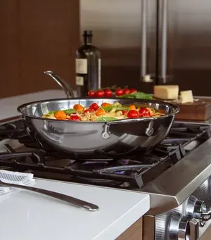 HESTAN Stainless Steel Nanobond Chef’s Pan