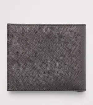 Prada Saffiano Leather Bifold Wallet - Grey