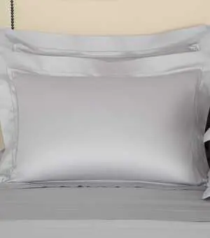 Frette Doppio Ajour Oxford Pillowcase - Grey