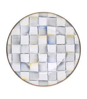 MACKENZIE-CHILDS Sterling Check Dinner Plate - Silver