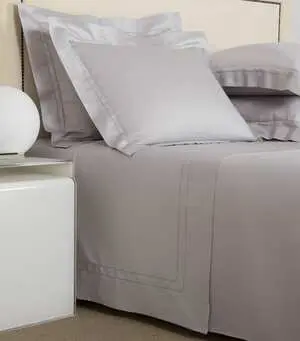 Frette Doppio Ajour Super King Flat Sheet Set - Grey