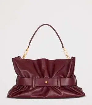 Balmain Medium Leather Anthem Shoulder Bag - Brown
