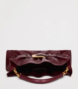 Balmain Medium Leather Anthem Shoulder Bag - Brown