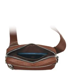 ASPINAL OF LONDON Leather Reporter Compact Belt Bag - Brown