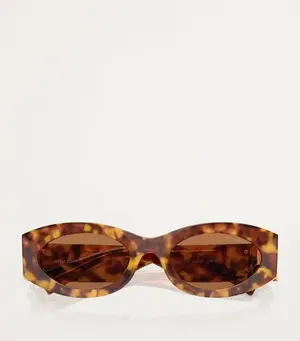 Miu Miu Acetate Oval Sunglasses